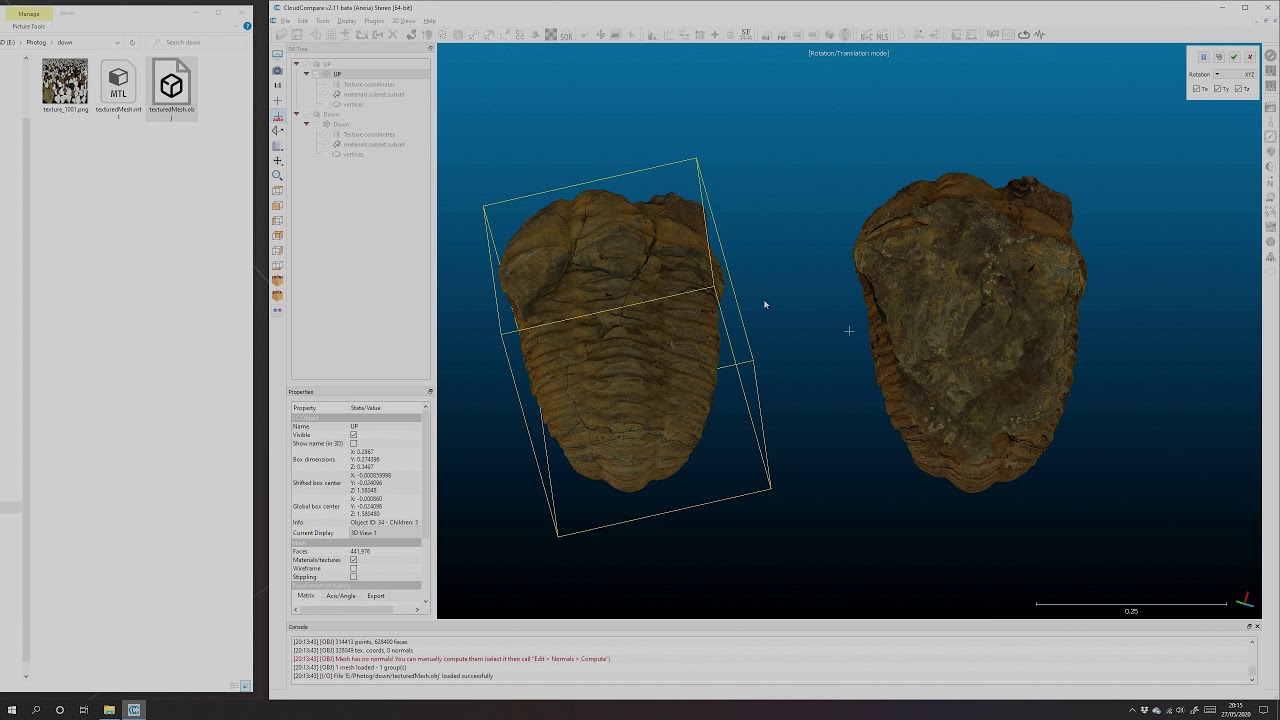 Aligning and Merging Meshes with Cloud Compare - YouTube