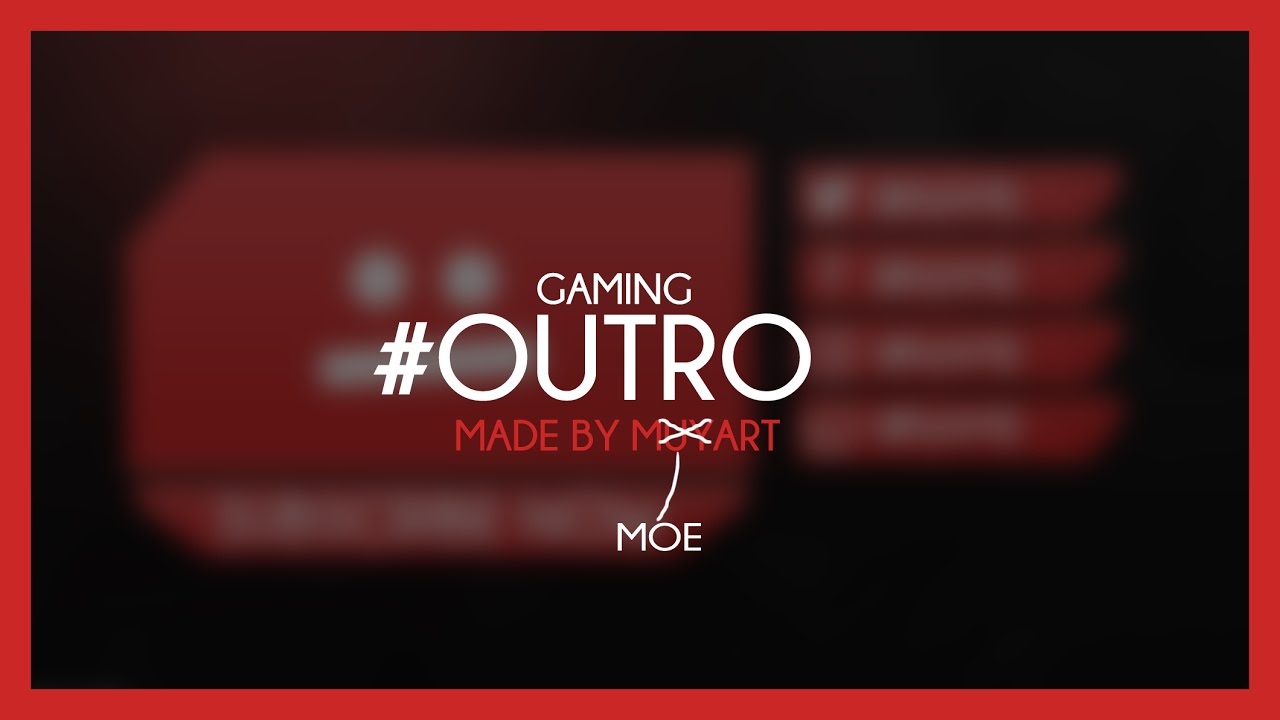 Outro - Gaming Outro Template | PSD - YouTube