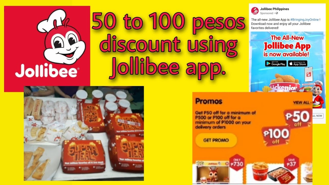 HOW TO GET DISCOUNT USING NEW JOLLIBEE APPLICATION - YouTube