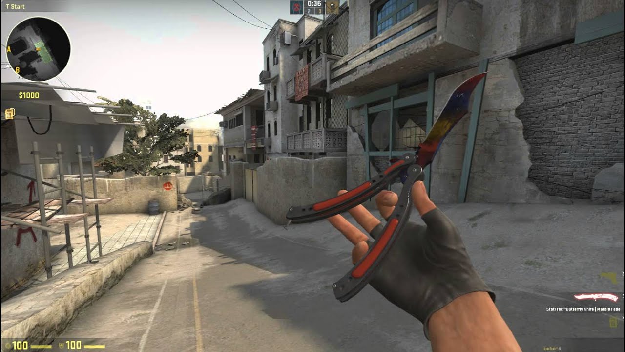 CS:GO Butterfly knive Marble Fade - YouTube