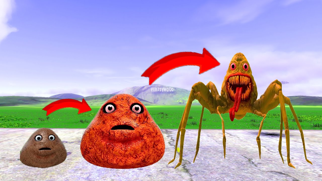 EVOLUTION OF NEW SPIDER POU BOU'S REVENGE In Garry's Mod! - YouTube