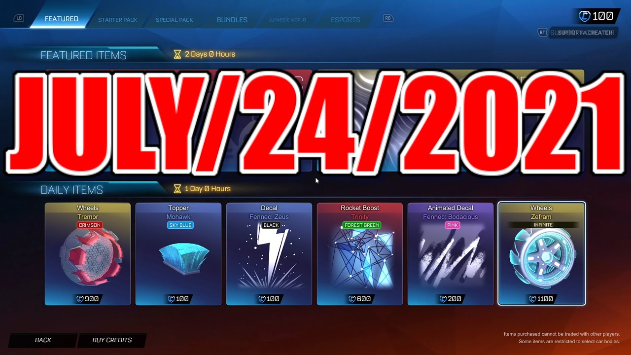 ROCKET LEAGUE ITEM SHOP | JULY-24-2021 | FENNEC FG | RL Item Shop Today ...
