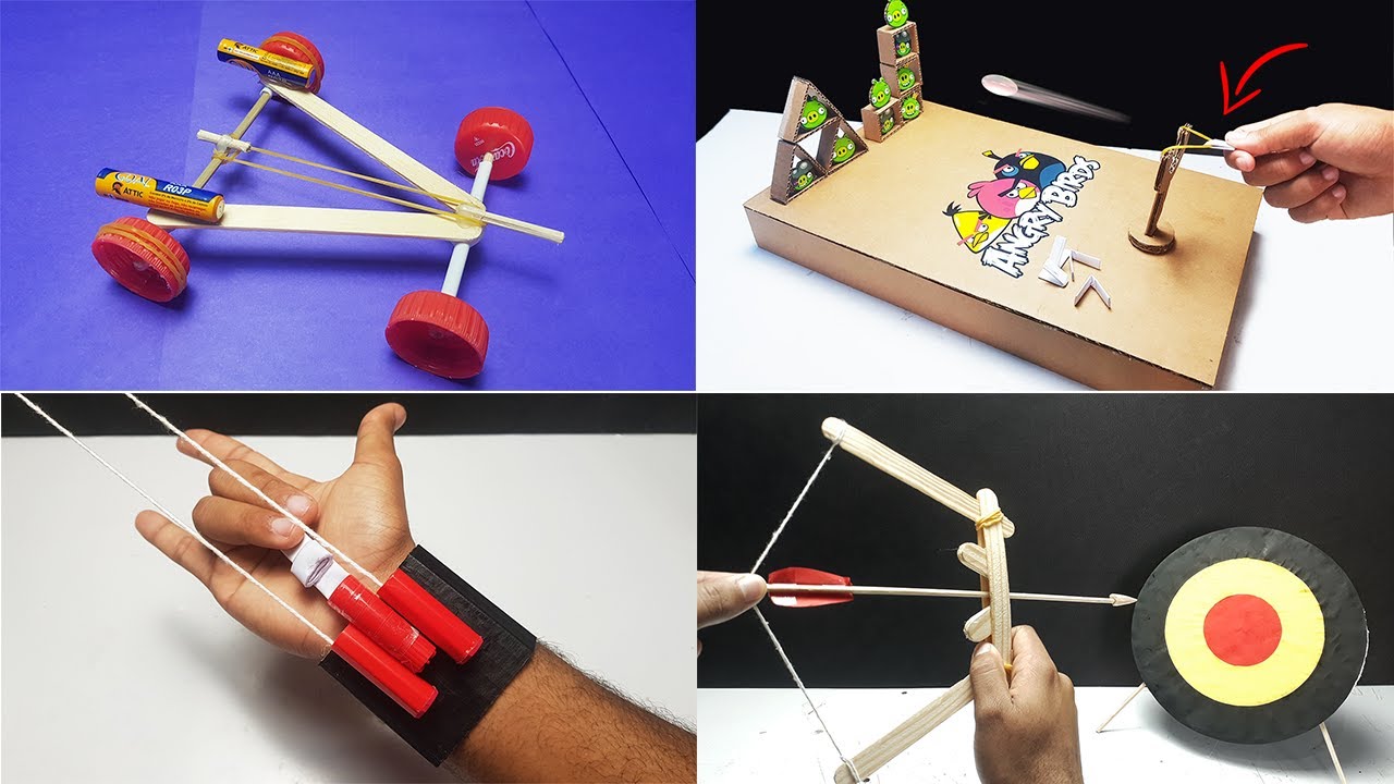 4 AMAZING TOYS YOU CAN MAKE USING HOME MATERIALS - YouTube
