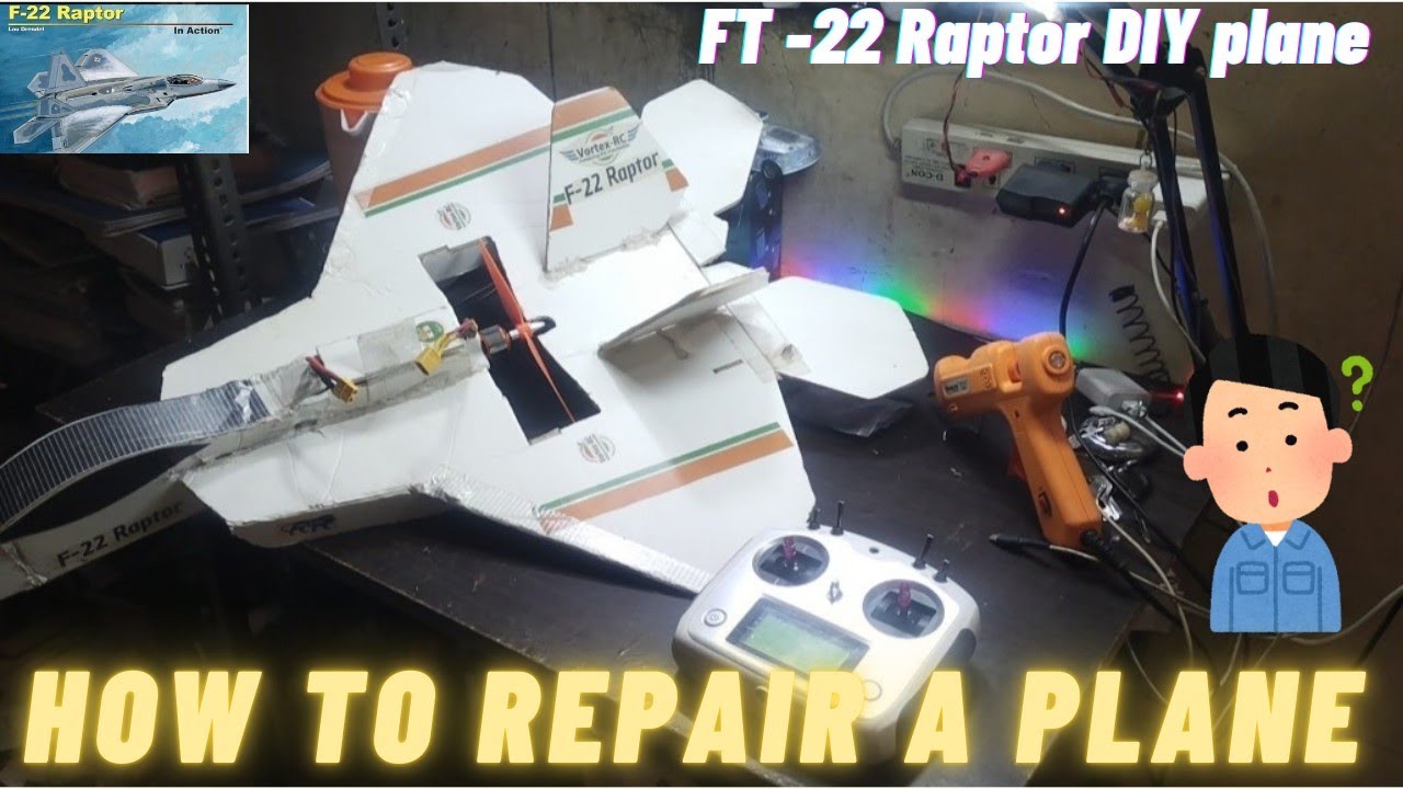 How to make a plane || FT -22 Raptor DIY RC || Home made airplane ...