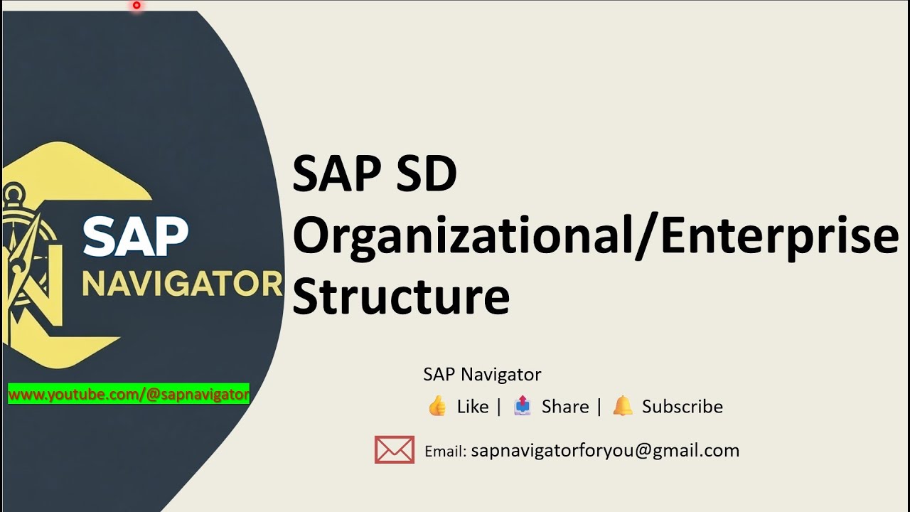 SAP SD Organizational Structure Explained | Enterprise Structure in SAP SD S/4HANA - YouTube
