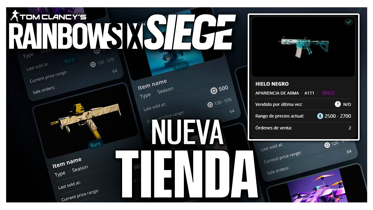 🔴 NUEVA TIENDA de RAINBOW SIX SIEGE (MARKETPLACE R6) | Caramelo Rainbow ...
