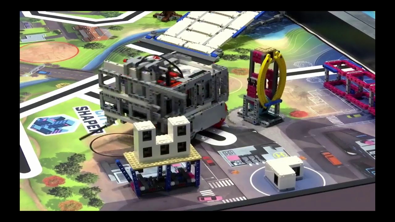 Ciney 2020 - FLL City Shaper - Hubert Robotics - Match 2 - YouTube