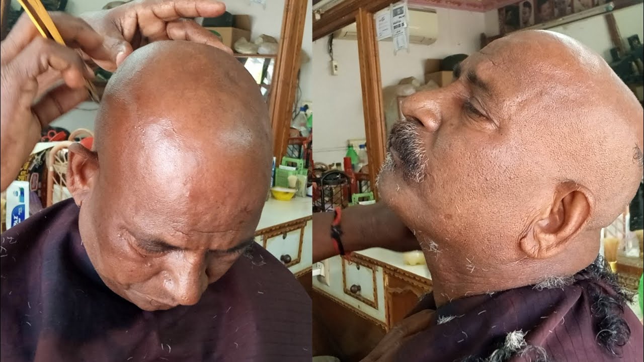 head shaving in India man||asrm||clean head shaving||gundu||srk ...