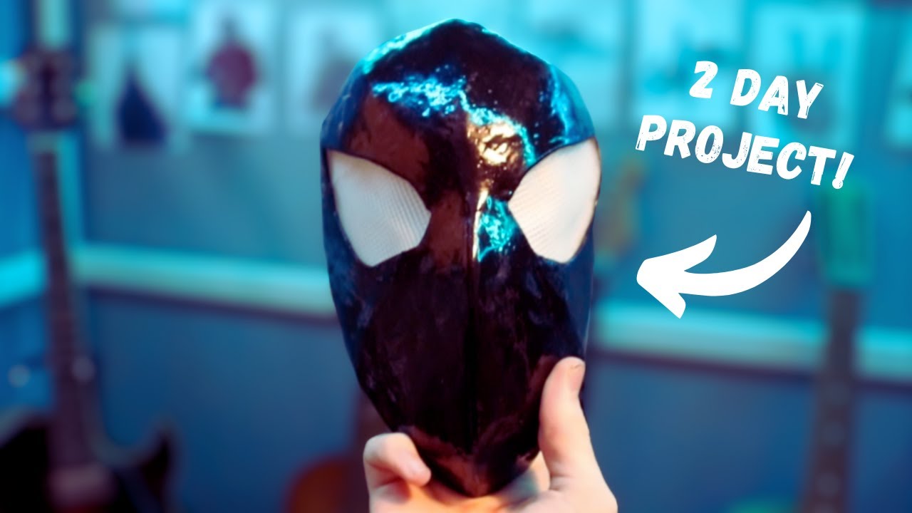 How To Make A Venom Spiderman Mask Tutorial - YouTube
