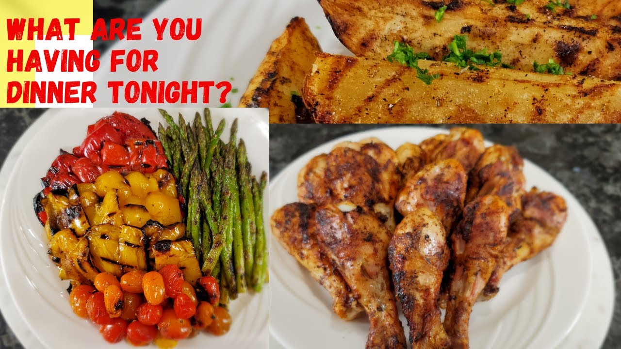 Bbq Chicken Dinner With Grilled Potatoes And Grilled Veggies Youtube