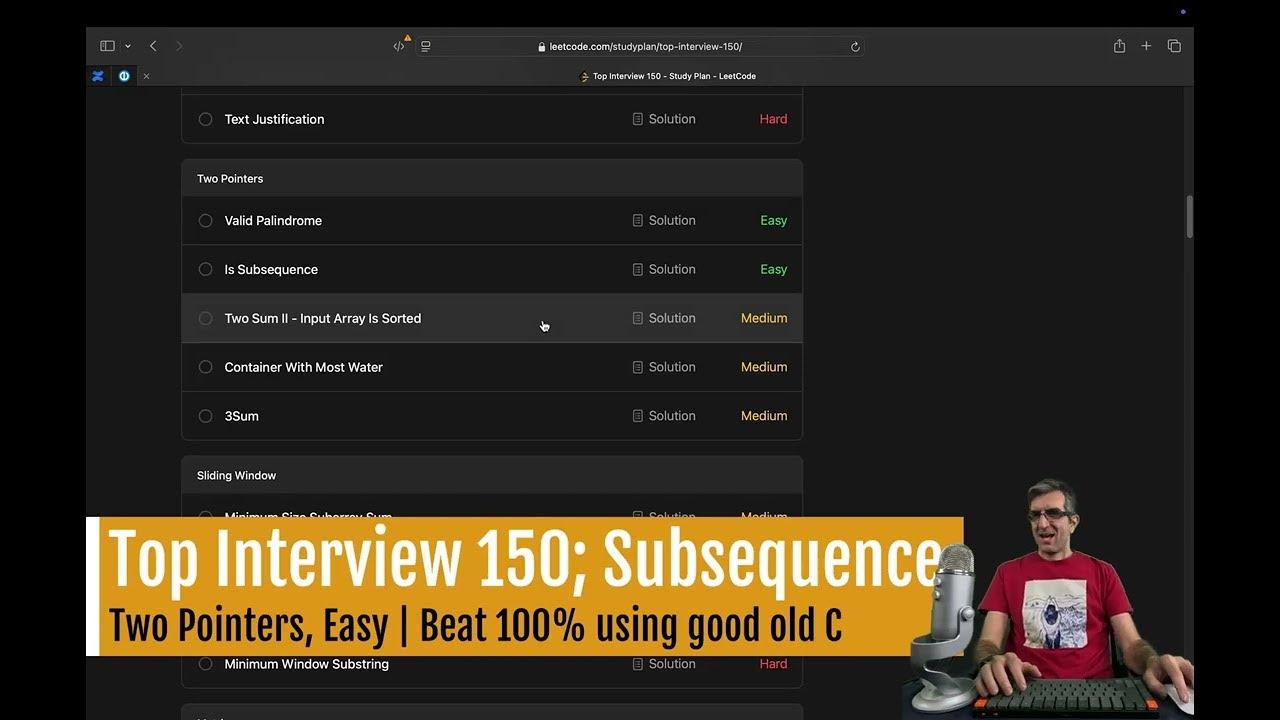 Top Algorithm Interview questions: Is Subsequence? Must-Know Algorithm Interview Question - YouTube