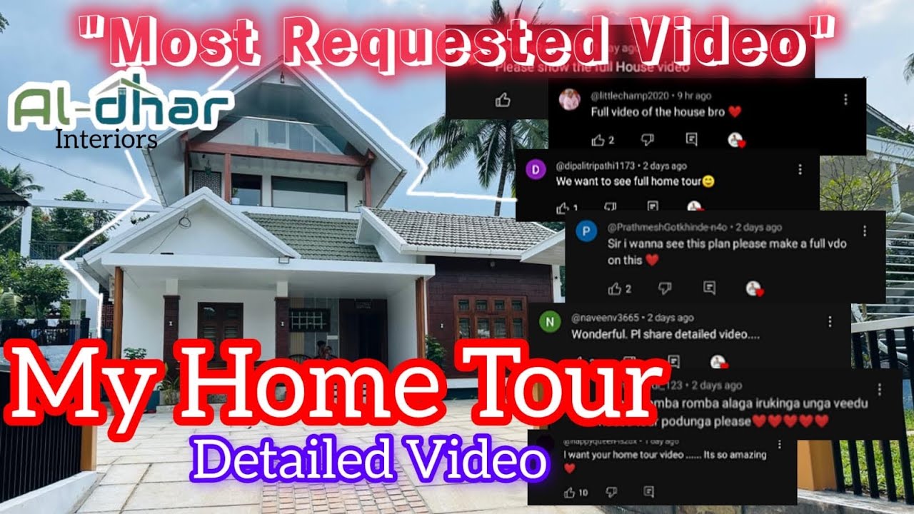 My home tour.എന്റെ വീടിന്റെ കാഴ്ചകൾ ഇതാ ..#bedroomdesign#home##interiordesign #kitchen# ...