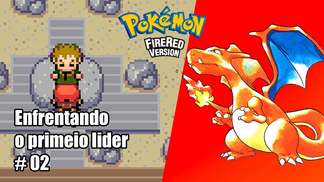 Enfrentando Brock o primeiro lider de ginásio / Pokémon fire red - YouTube