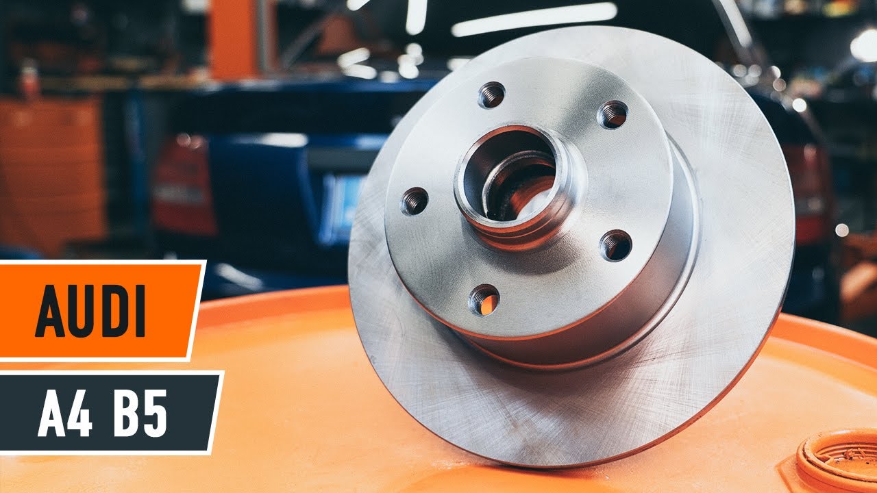 How to change rear brake discs on AUDI A4 B5 Saloon [TUTORIAL AUTODOC ...
