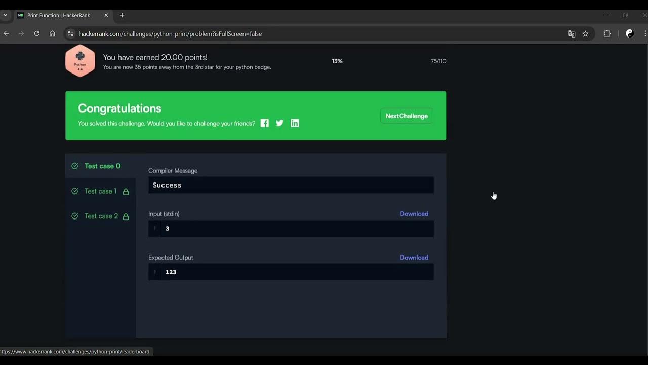 Print Function Hackerrank Youtube