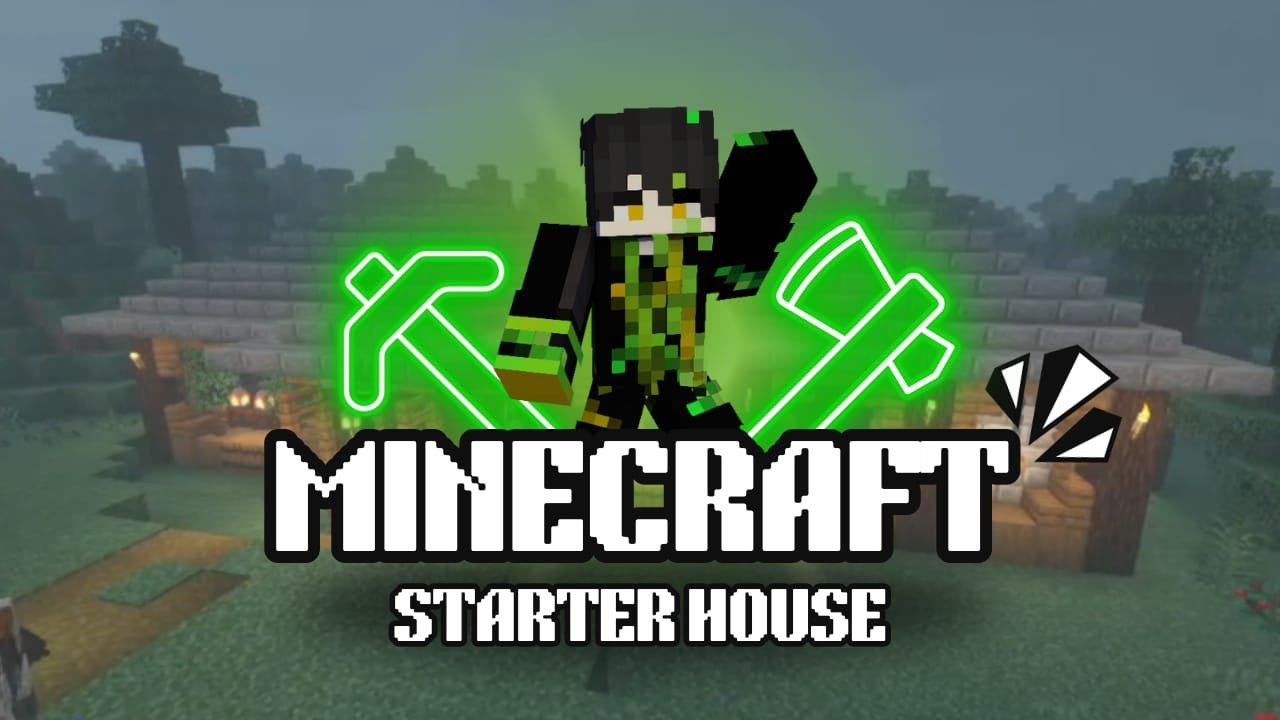 Minecraft Tutorial Building Starter House | Eps.1 (Spruce Biome) - YouTube