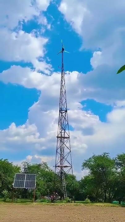 Робота вітрогенератора при слабкому вітрі Работа ветрогенератора на ...