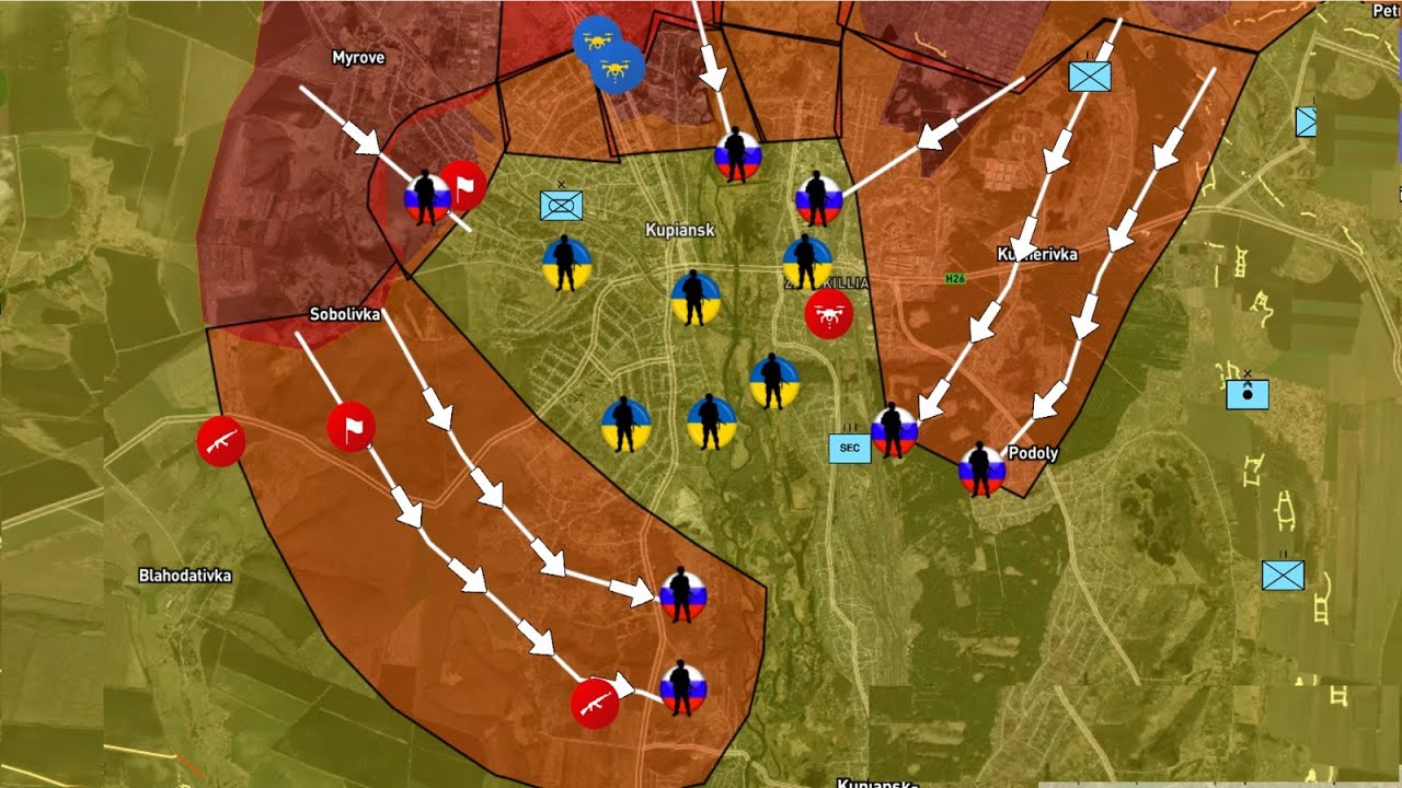 LOS RUSOS CERCAN LA CIUDAD DE KUPIANSK EN JARKOV. CAEN 7 PUEBLOS EN LA REGIÓN DE DNIPROPETROVSK ...