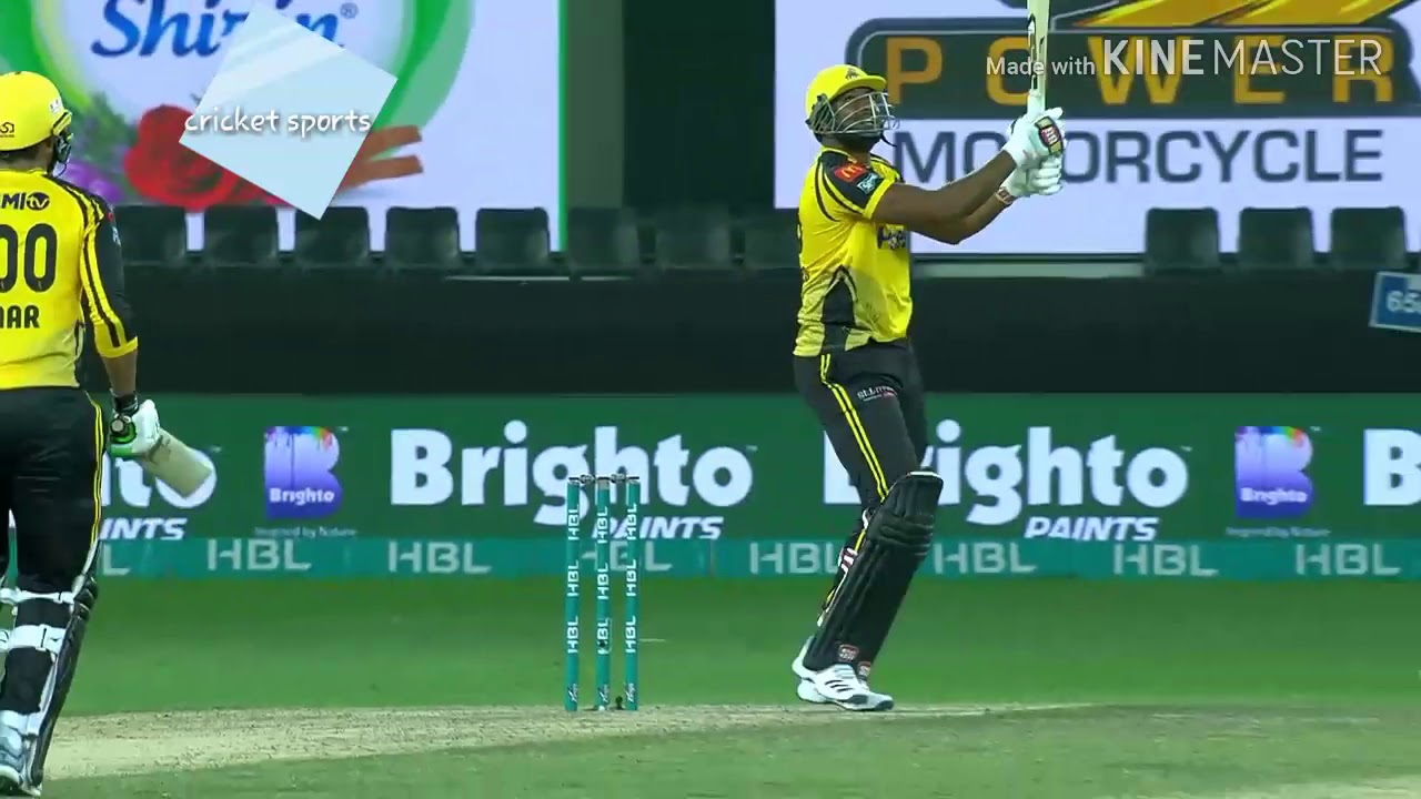 Psl 2019 match 23 hard bating pollard 20 ball 50 - YouTube