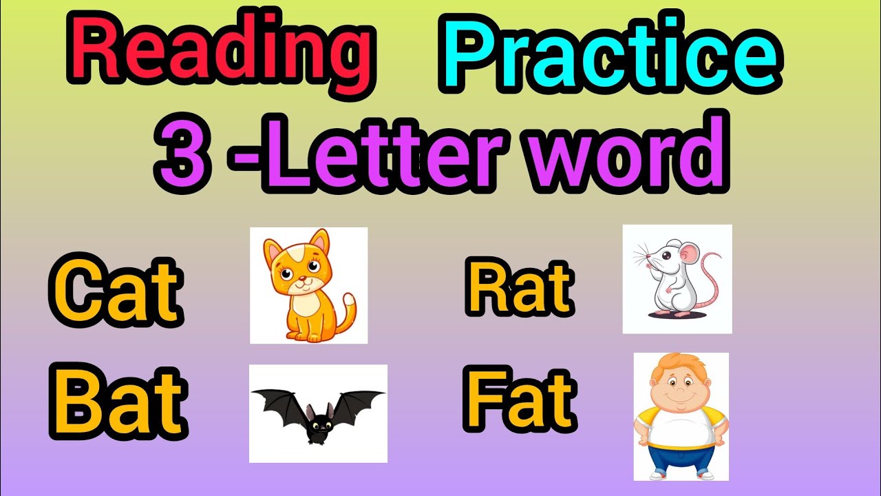 Reading guide for beginners/Practice reading/Learn to read 3 letter ...