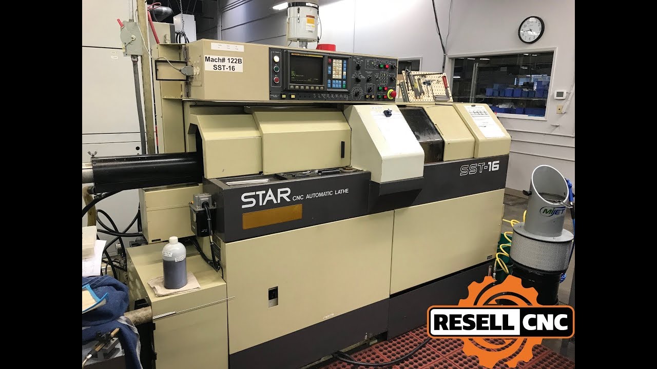1993 Star SST-16 Swiss CNC Lathe - YouTube