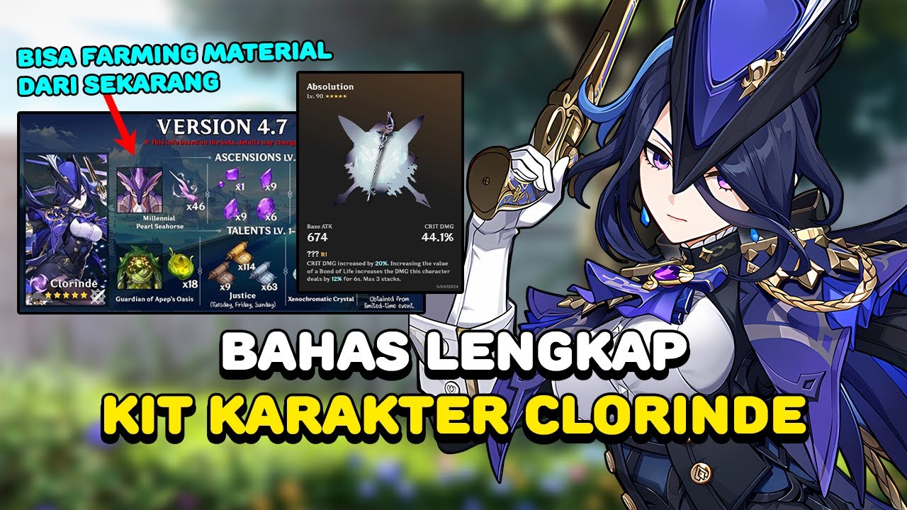 CLORINDE DPS ONFIELD! Bahas Official Kit Karakter Clorinde Genshin ...