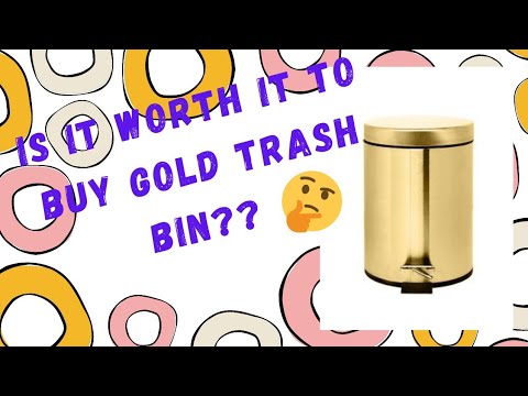 UNBOXING OUR GOLD TRASH BIN! 🤣 - YouTube