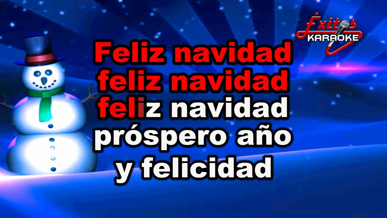 FELIZ NAVIDAD [KARAOKE COMPLETO HD] *REGALO* - YouTube