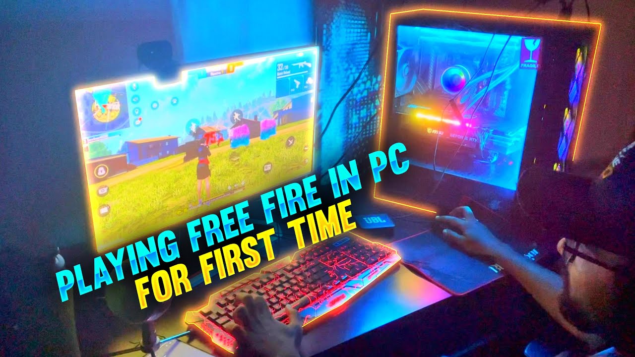 Playing Free fire in PC for the first time 🔥 with hand cam 1 vs 1 TGB ...