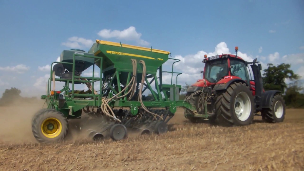 Semis 2017 Semis direct Valtra + John Deere - YouTube