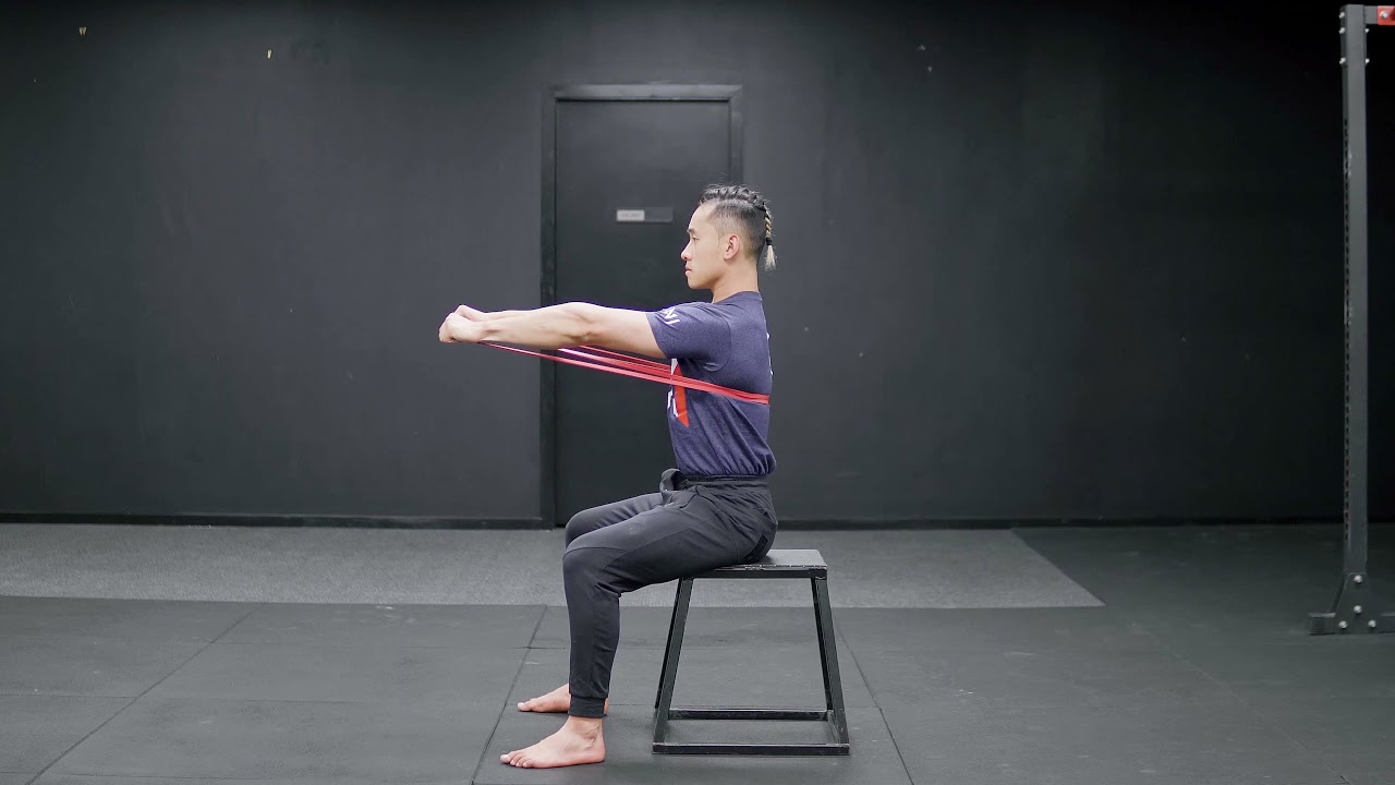 Banded Serratus Anterior Scapula Push - YouTube