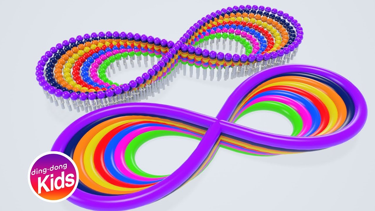 Learning Colors with Infinity Circle shape | a lot of colors - YouTube