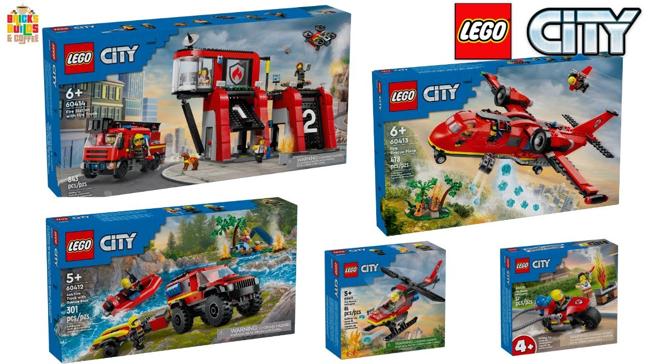 Lego City All Fire Department Collection/Compilation January 2024 Speed ...