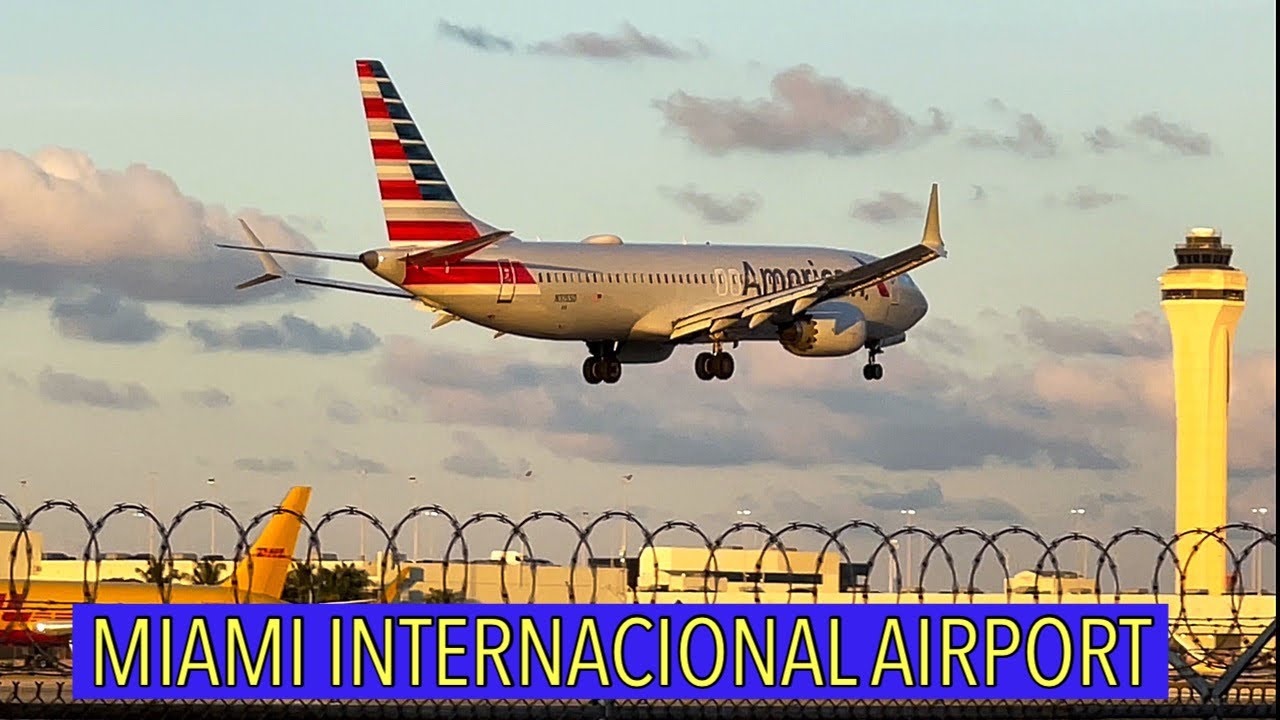 Planes Landing and Taking off at Miami International Airport 4K - YouTube