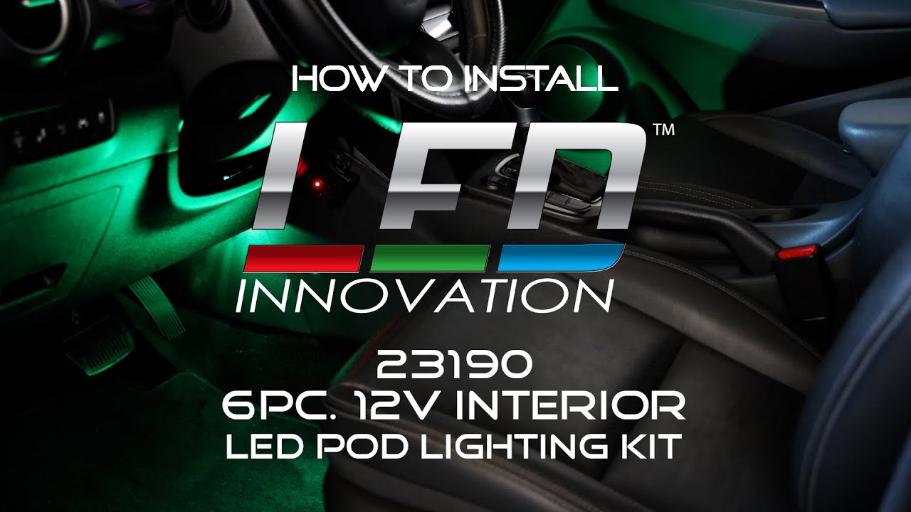 23190 6 piece 12V Interior LED POD Lighting Kit install video - YouTube