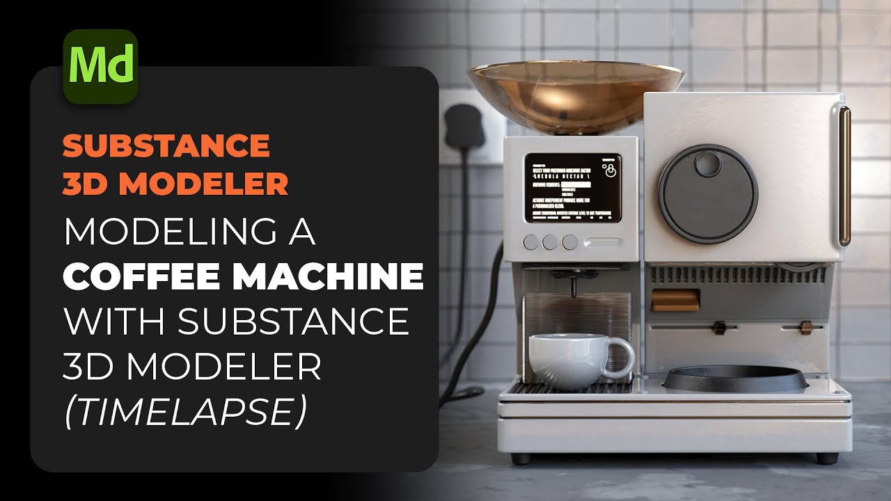 Making a Coffee Machine with Substance 3D Modeler (Timelapse) - YouTube