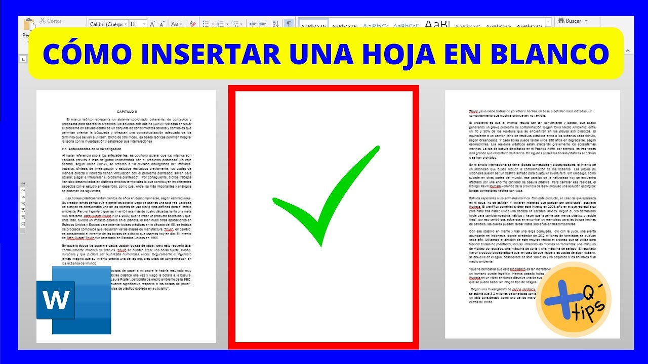 Cómo INSERTAR una PÁGINA en BLANCO para tus Documentos fácilmente - YouTube