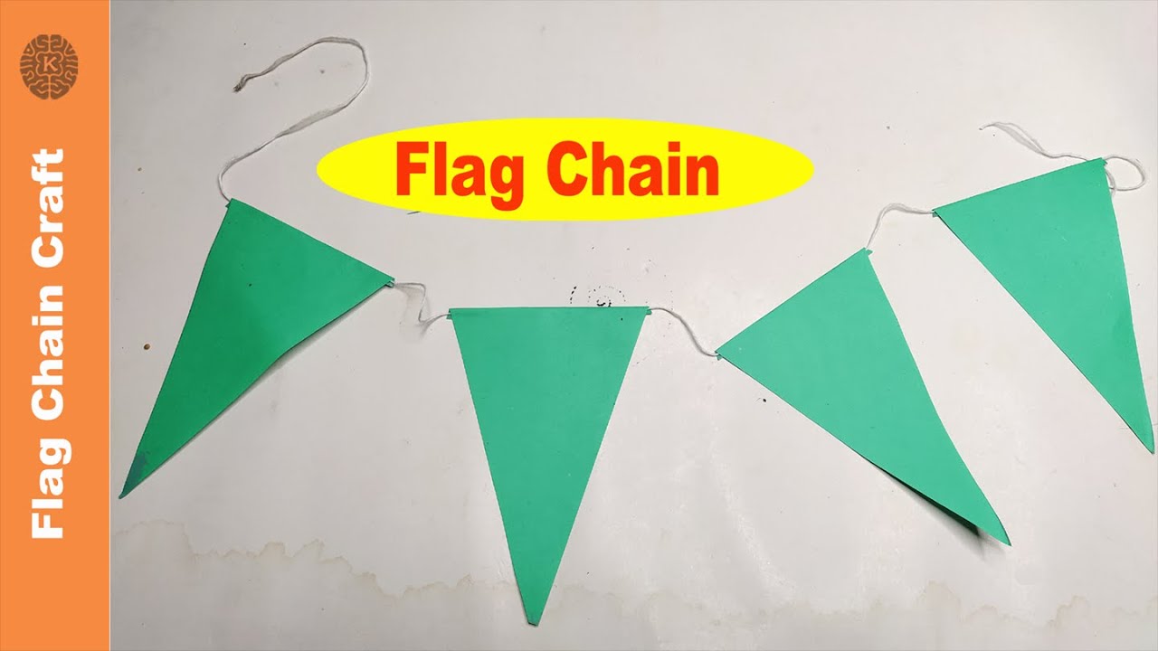 Flag chain paper craft making idea| easy Step by step paper craft ...