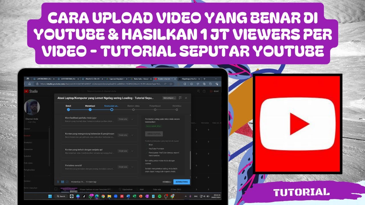 Cara Upload Video yang benar di Youtube & Hasilkan 1jt Viewers per video - Tutorial Seputar ...