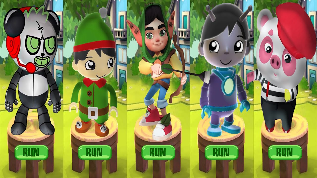 Tag with Elfs - Ryan vs Alfie From Subway Surfers vs Piggy Run GamePlay ...