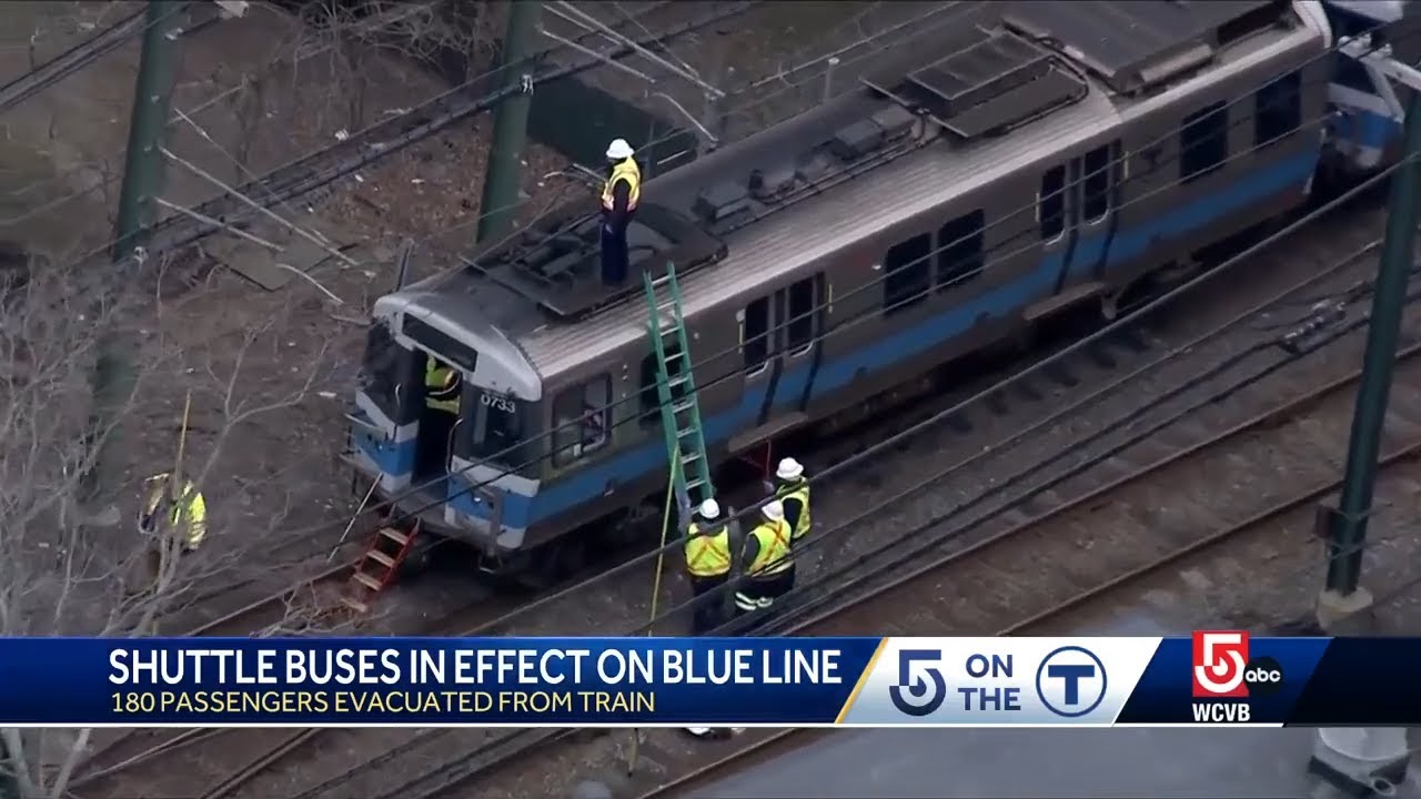 WCVB5 Boston Blue Line Trolly Power Failure - YouTube