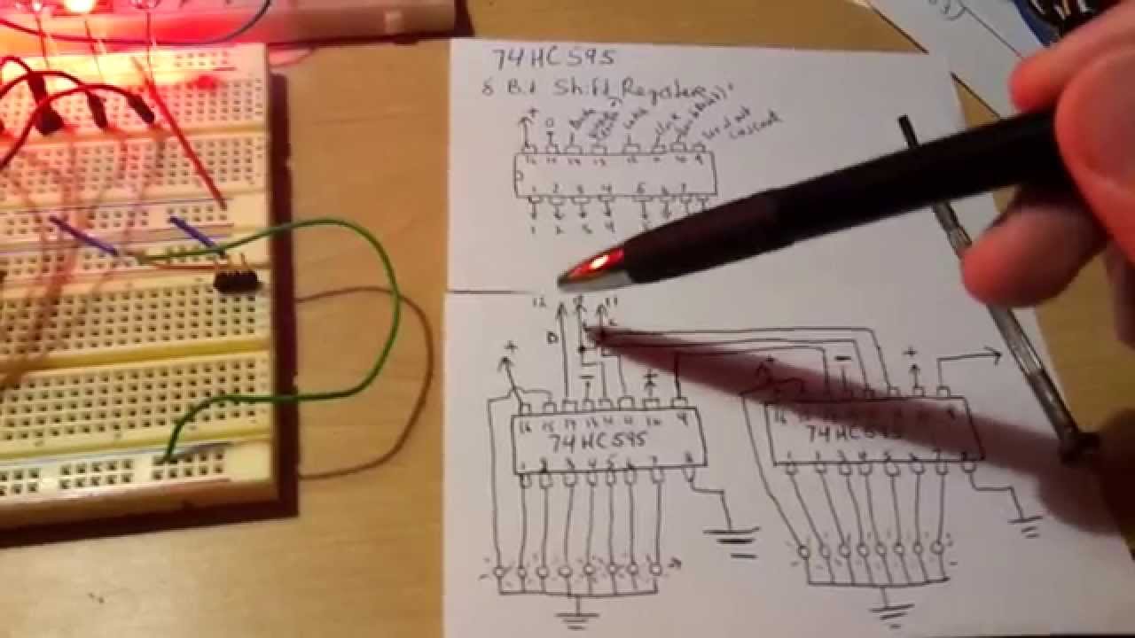 74HC595 Shift Register Pt 2 - YouTube