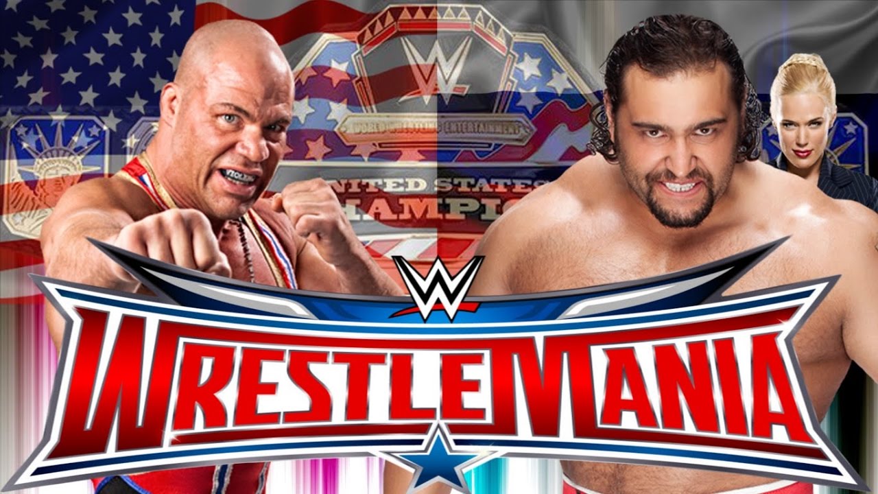 Kurt Angle vs Rusev WrestleMania Dream Match - YouTube