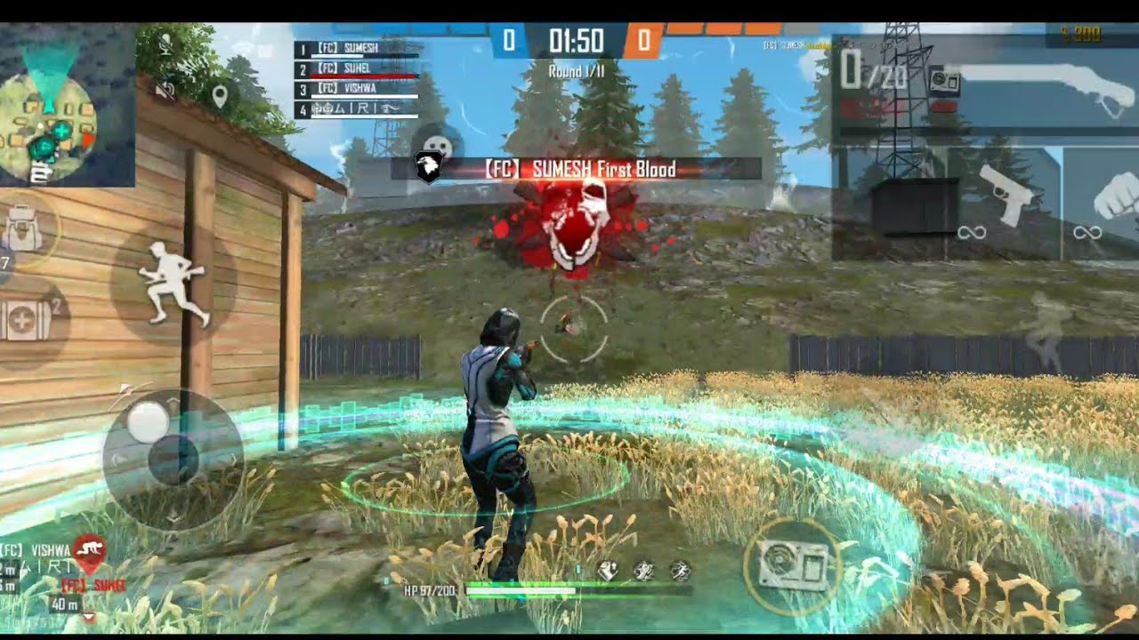 free fire falcon vs falcon 4vs4 at same guild || FF ONEXT GAMING ...