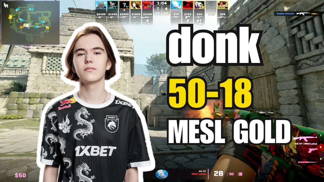 【CS2 POV】donk (50-18) (Ancient) | CS2 - MESL GOLD | Dec 5, 2023 - YouTube
