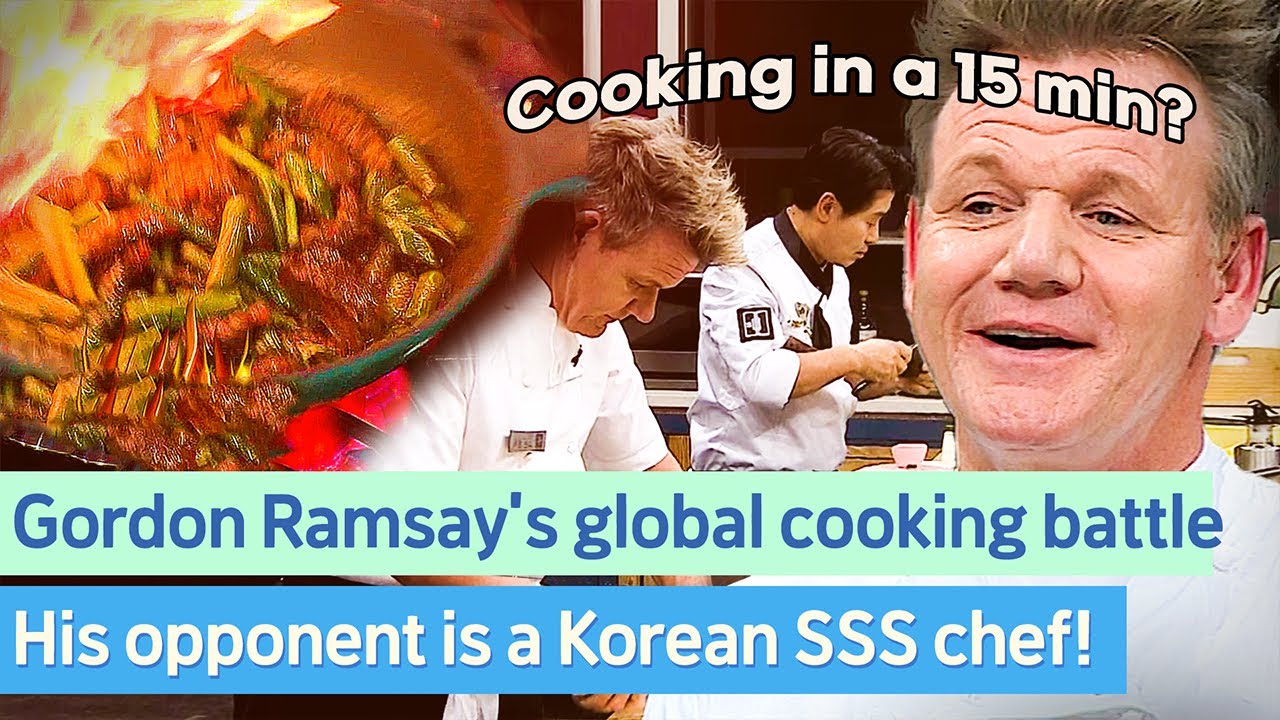 Gordon Ramsay , 15-minute time attack cooking battle! vs Korean TOP ...