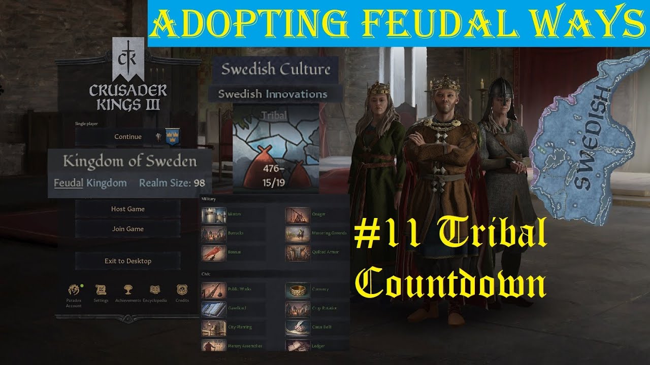 #11 The Tribal Countdown - CK3 Adopting Feudal Ways Norse - Crusader ...