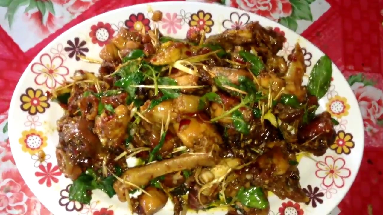 Fry forest chicken - ឆាព្រៃសាច់មាន់ - YouTube