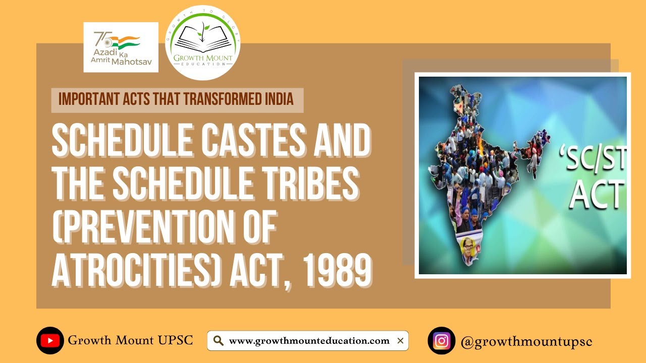 Schedule Castes And The Schedule Tribes Prevention Of Atrocities Act