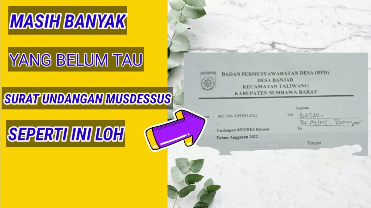 contoh surat undangan musdessus desa dari BPD@Bubink writing paper ...
